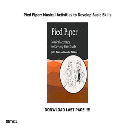 Pied Piper: Musical Activities to Develop Basic Skills | PDF