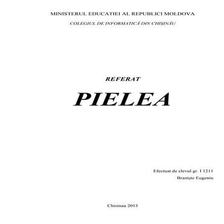 Pielea | PDF