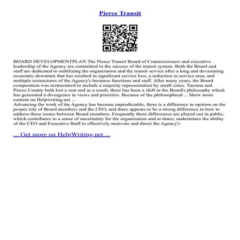 Pierce Transit | PDF