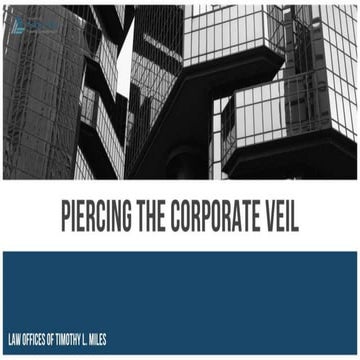 Piercing the Corporate Veil | PPT