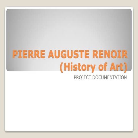 Pierre auguste renoir (history of art) | PDF
