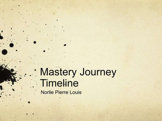 My Mastery Journal Timeline | PPTX | Business Administration | Business