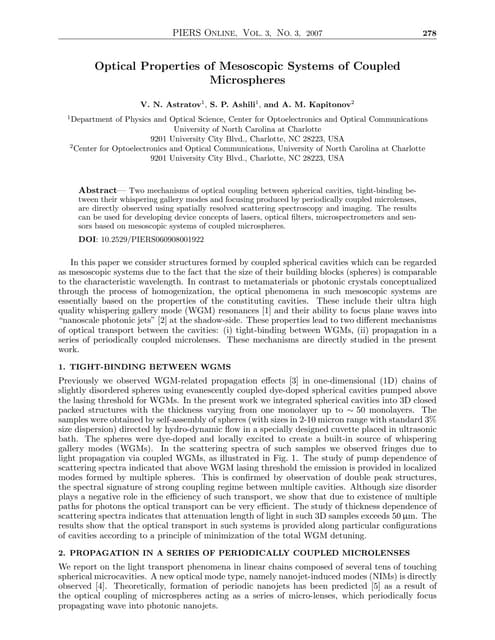 Speckle correlation functions applied to surface plasmons | PPT