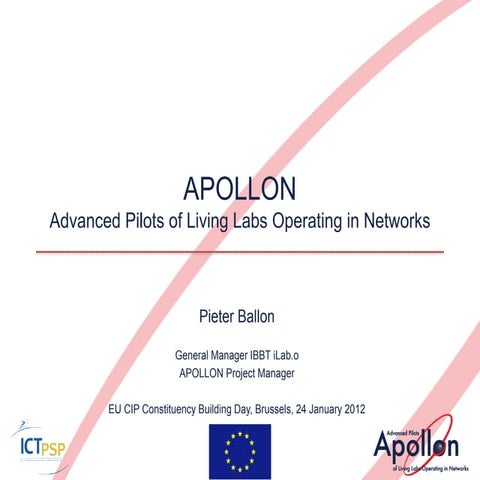 Apollon Overview Pieter Ballon | PDF | Internet of Things | Internet