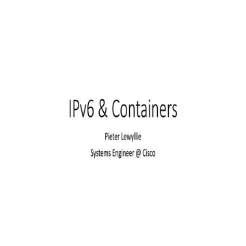 IPv6 & Containers | PPT
