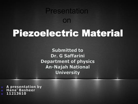 Piezo electric energy harvesting | PPTX | Geology | Science