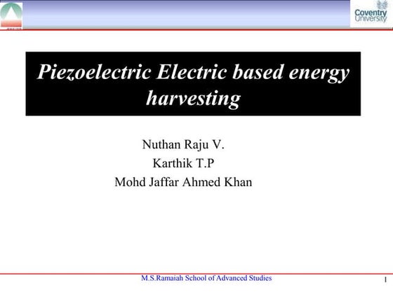 Piezoelectricity & Its Applications | PPT