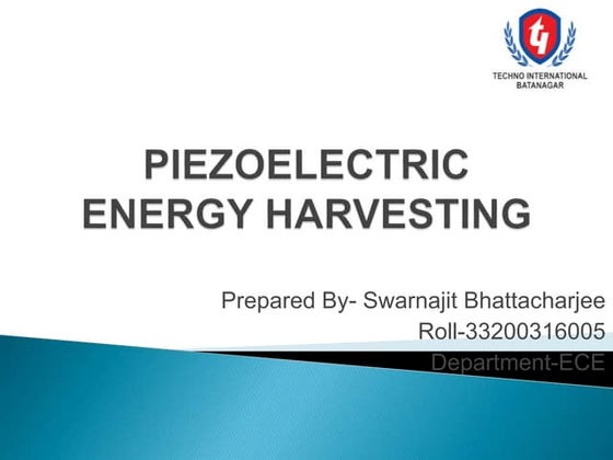 Piezoelectric power generation | PPT