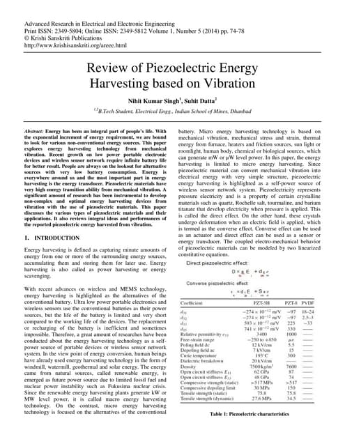 Piezoelectric power generation | PPT
