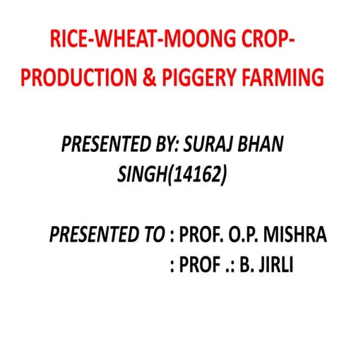 Piggery farming | PPTX