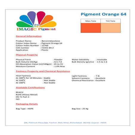Pigment orange 64 | PDF
