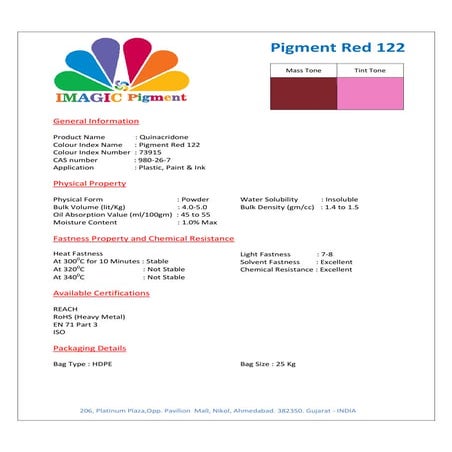 Pigment red 122 | PDF
