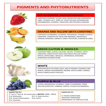 Pigments and phytonutrients | PDF | Healthy Cooking and Eating | Food ...