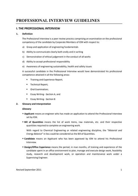 The professional interview questions | PDF