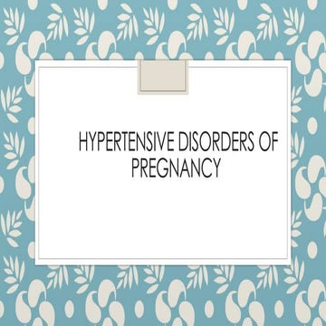 pIH intro. Gestational hypertension other | PPTX