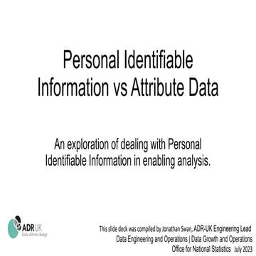 Personal identifiable information vs attribute data | PPTX