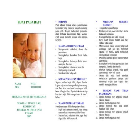 Pijat pada bayi | PPT