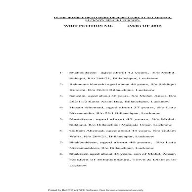 Write Petition Challenging UP Government's Arbitrary Action against ...