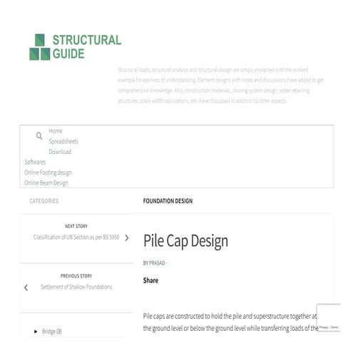 Pile cap design structural guide | PDF