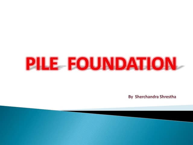 Construction of secant piles presentation | PPTX