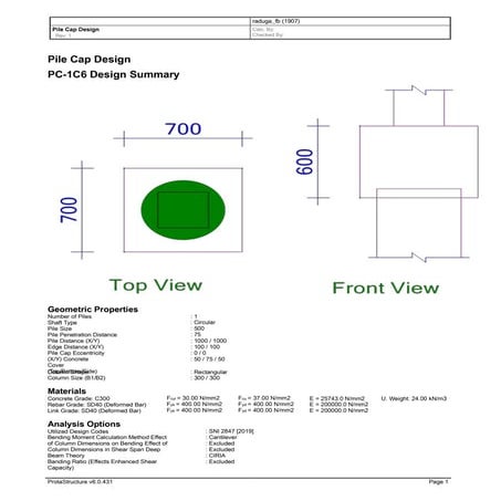 Pile cap design structural guide | PDF