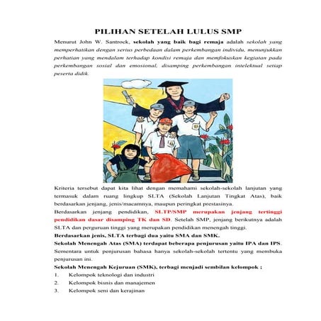 Pilihan setelah lulus smp | PDF