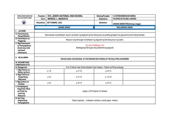 Filipino sa Piling Larang Talumpati FIL12.pptx