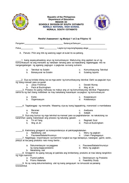 ADYENDA lesson in Filipino sa Piling Larang | PPT