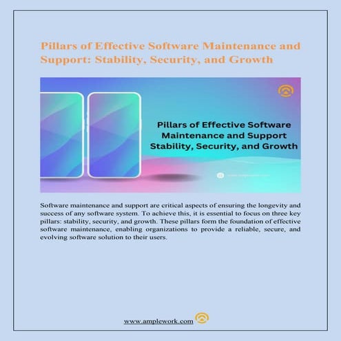 Pillars of Effective Software Maintenance and Support Stability ...