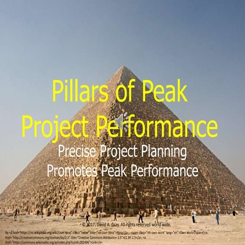 Pillars Of Peak Project Performance Ppt