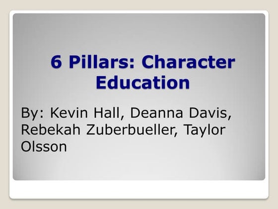 6 Pillars of Character | PDF