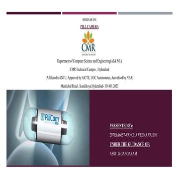 Pill camera.pptx | Digestive Disorders | Diseases and Conditions