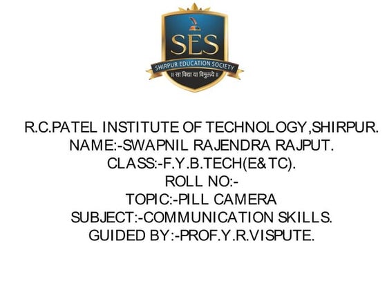 Pill camera presentation | PPT