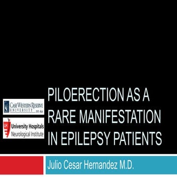 Piloerection in epilepsy | PPTX