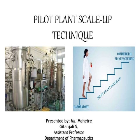 Pilot-plant-scale-up techniques | PPT