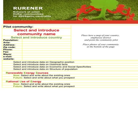 Pilot Community Fact Sheet Template | PDF