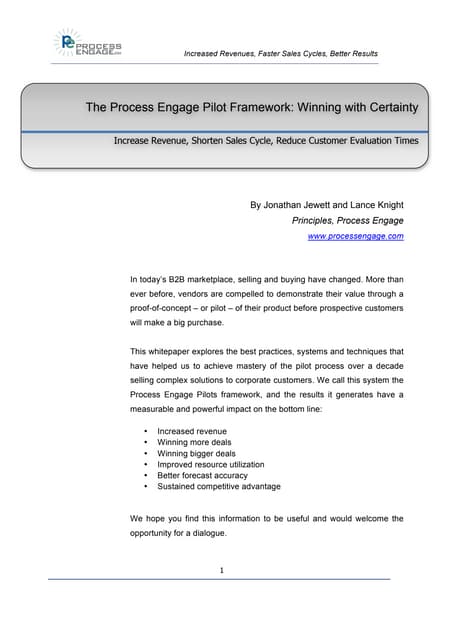 Piloting Solutions: The Process | PPTX