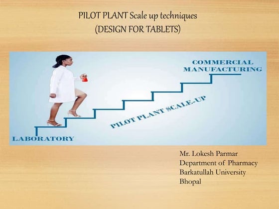 Pilot plant Scale Up Techniques: General considerations | PPT | Manufacturing Industry | Industries