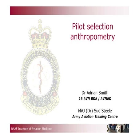 Pilot selection anthropometry a comparison with measures taken by a single avmo- smith | PDF