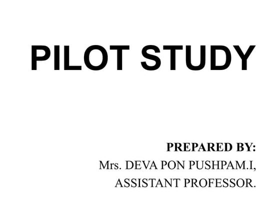 Pilot study | PPT