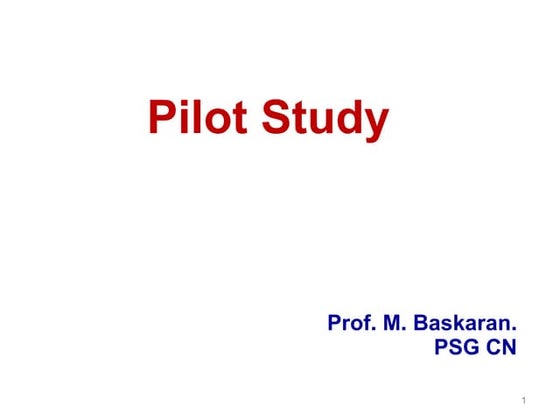 Pilot study | PPTX