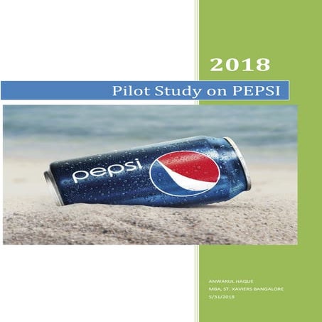 Pilot study pepsi | PDF