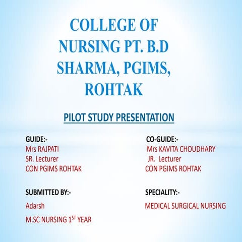 PILOT STUDY PPT BY ADI on prevention and post exposure prophylaxis of ...