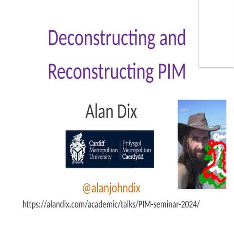 Deconstructing and reconstructing PIM (Personal Information Management) | PPT