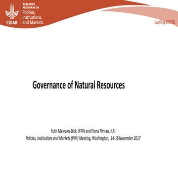 Governance of natural resources | PPTX