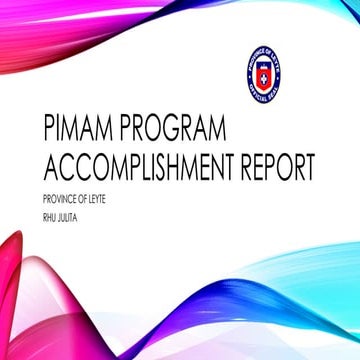 PIMAM Program Accomplishment Report FOR RHU.pptx