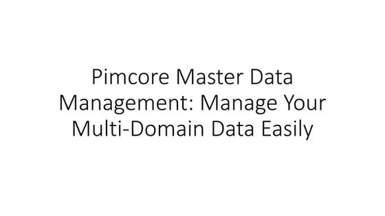 Pimcore E-Commerce Framework - Pimcore5 | PPT