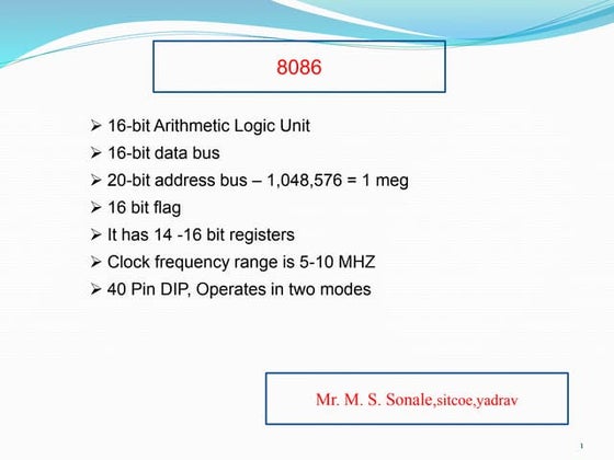 Minimum Modes and Maximum Modes of 8086 Microprocessor | PPT