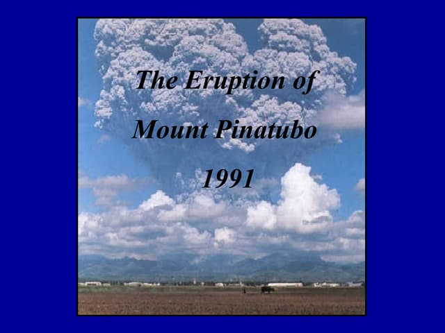 Mount pinatubo case study | DOCX
