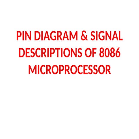 pin-diagram-details-of-8086-microprocessor | PPT